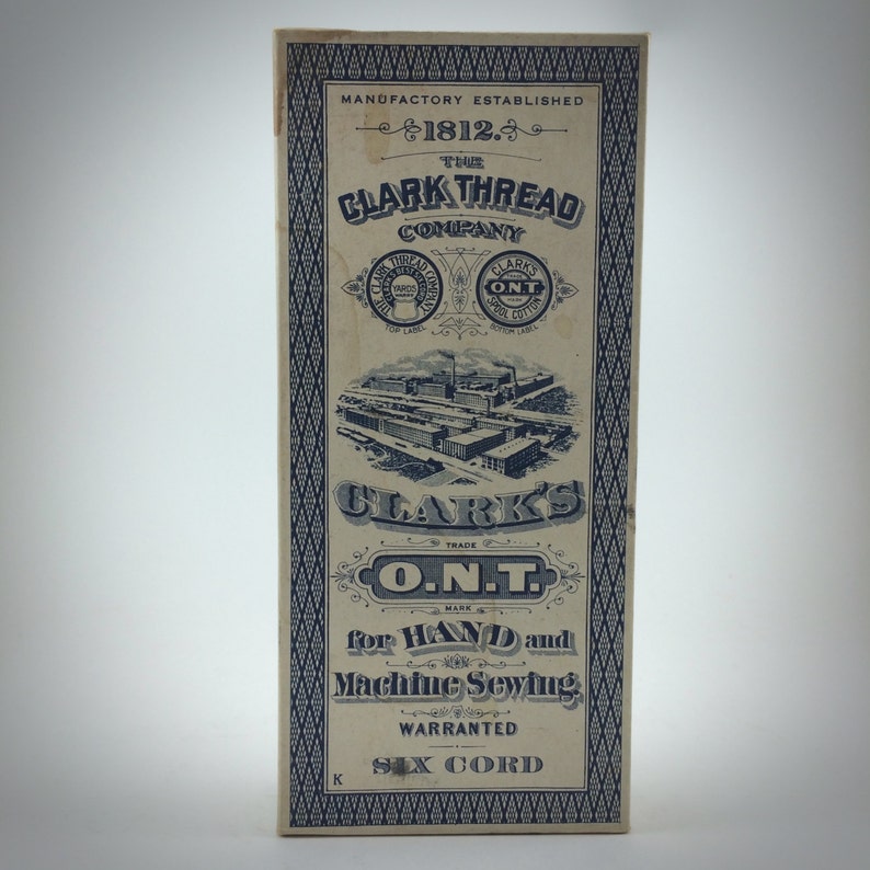 Antique Thread Box Antique Sewing Kit Coats & Clark - Etsy