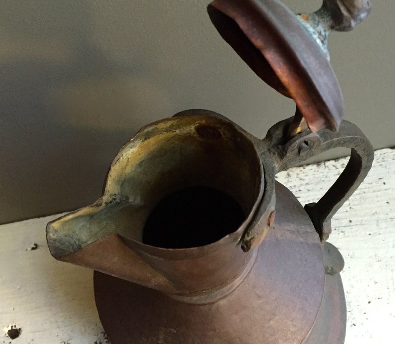 Rustic Copper Water Container Primitive Metal Flower Vase - Etsy