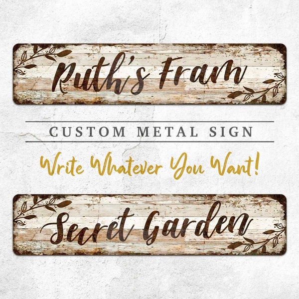 Wood and Metal Sign - Etsy