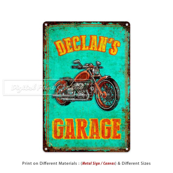 Custom Sign Garage Sign Motorcycle Sign Motorbike Sign - Etsy