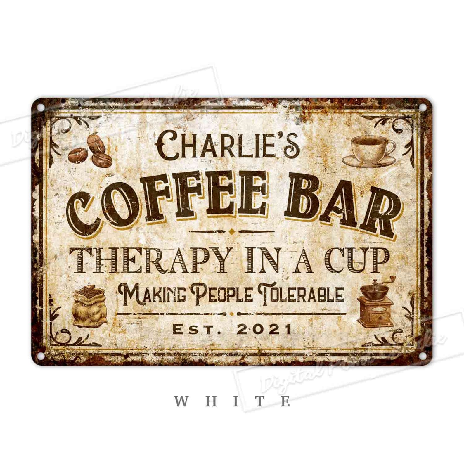 Coffee Bar Sign Cafe Sign Coffee Shop Decor Custom Metal - Etsy