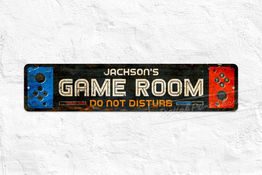 Game Controller Metal Signs for Game Room Decor, Game Zone Decor ...