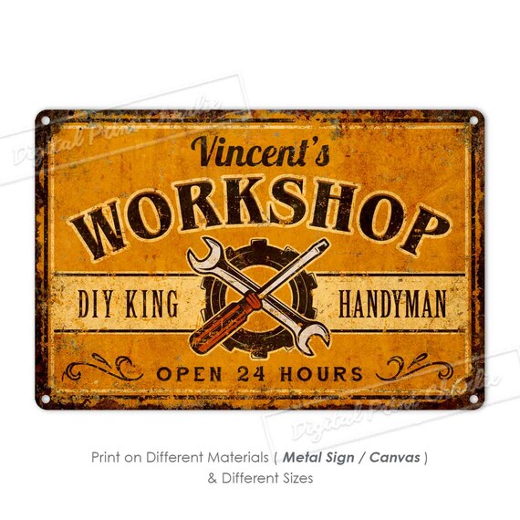 Custom Workshop Sign Workshop Sign Custom Business Sign Carpenter