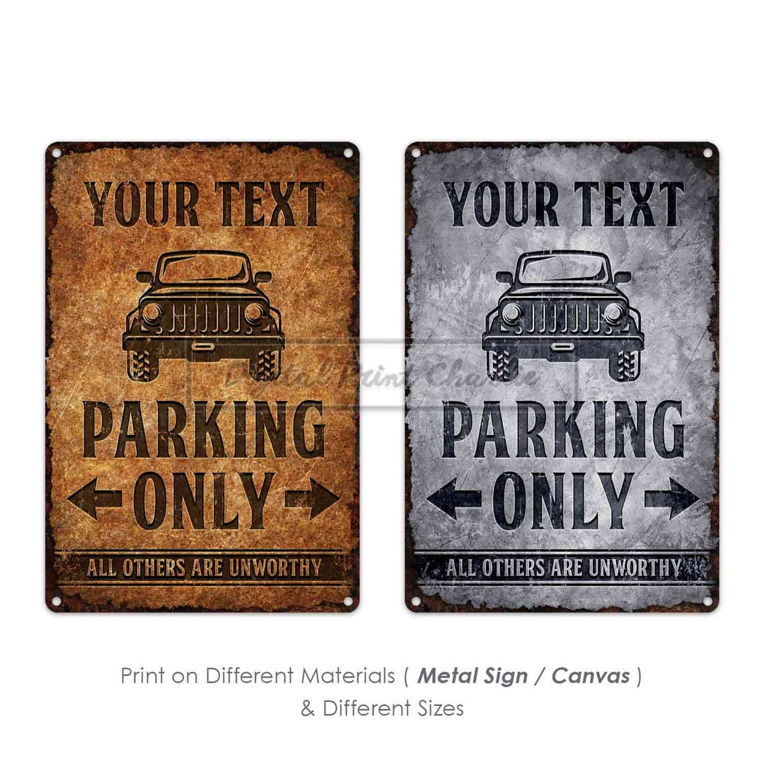 Custom Garage Sign, Car Park Sign, Parking Wall Decor, Personalised ...