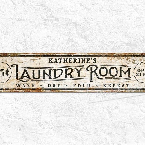 Vintage Laundry Sign - Etsy