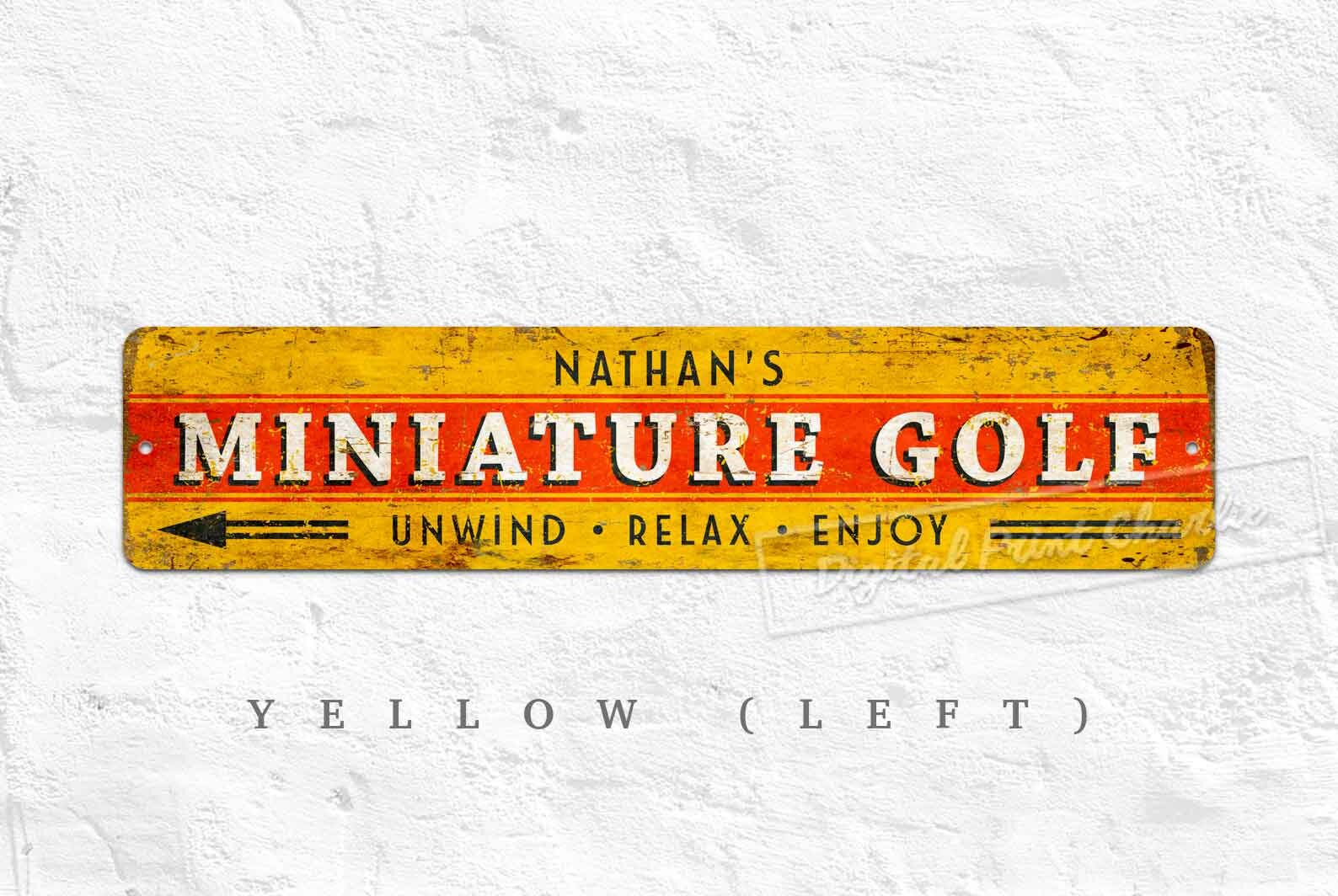 Golf Club Sign Custom Metal Signs Miniature Golf Welcome | Etsy