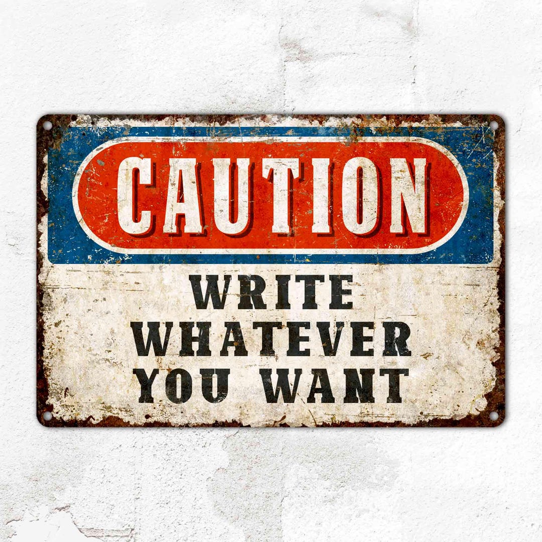 Custom Text, Caution Sign, Warning Sign, Door Sign, Wall Decor ...