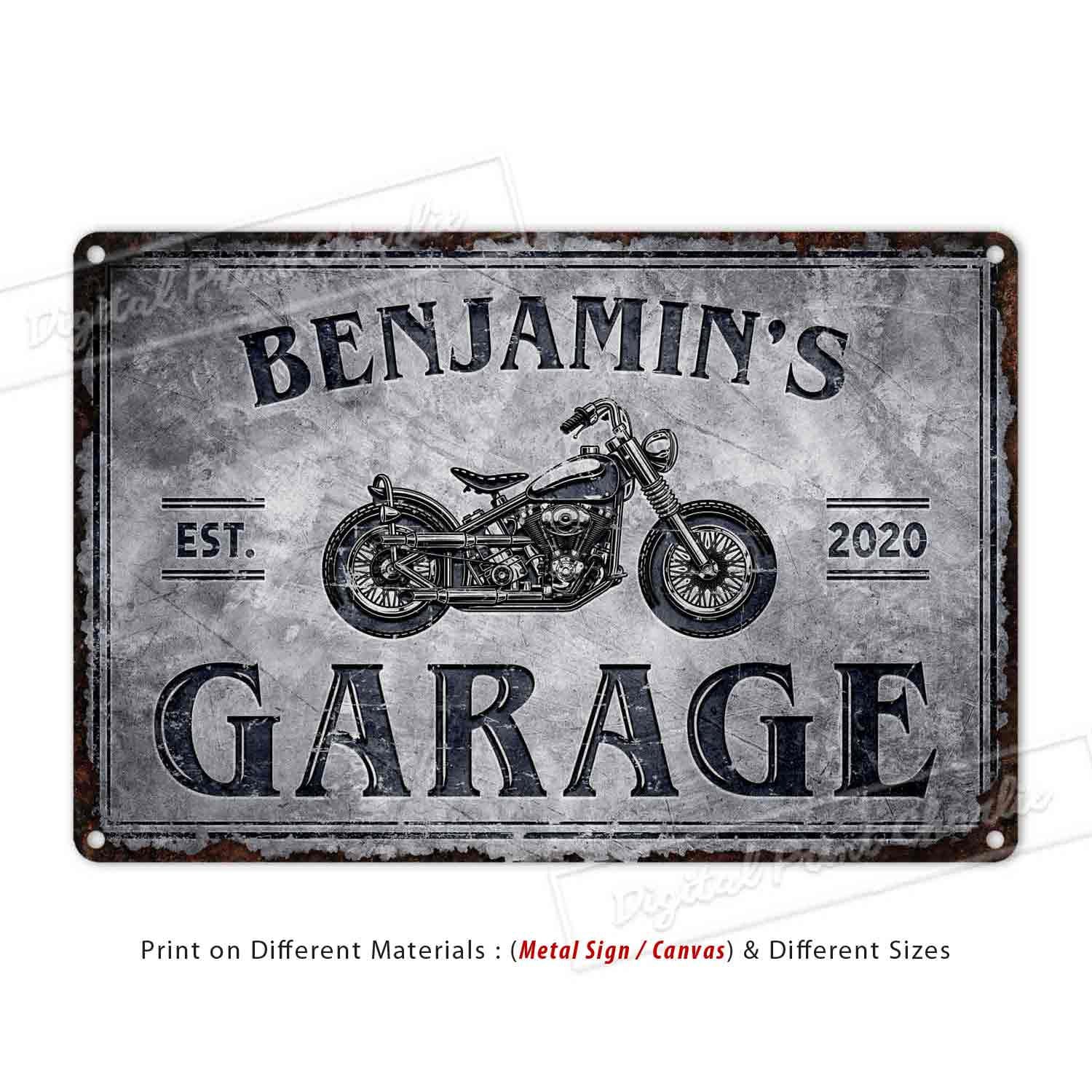 Garage Metal Signs Custom Made Motorcycle Motorbike Workshop - Etsy