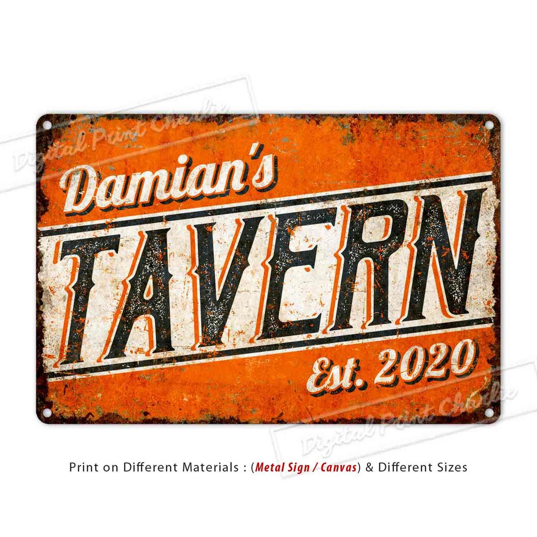 Tavern Sign, Bar Sign, Pub Sign, Lounge Decor, Custom Sign, Metal Sign ...