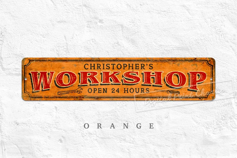 Workshop Sign Custom Metal Signs Garage Signs Welcome Sign | Etsy