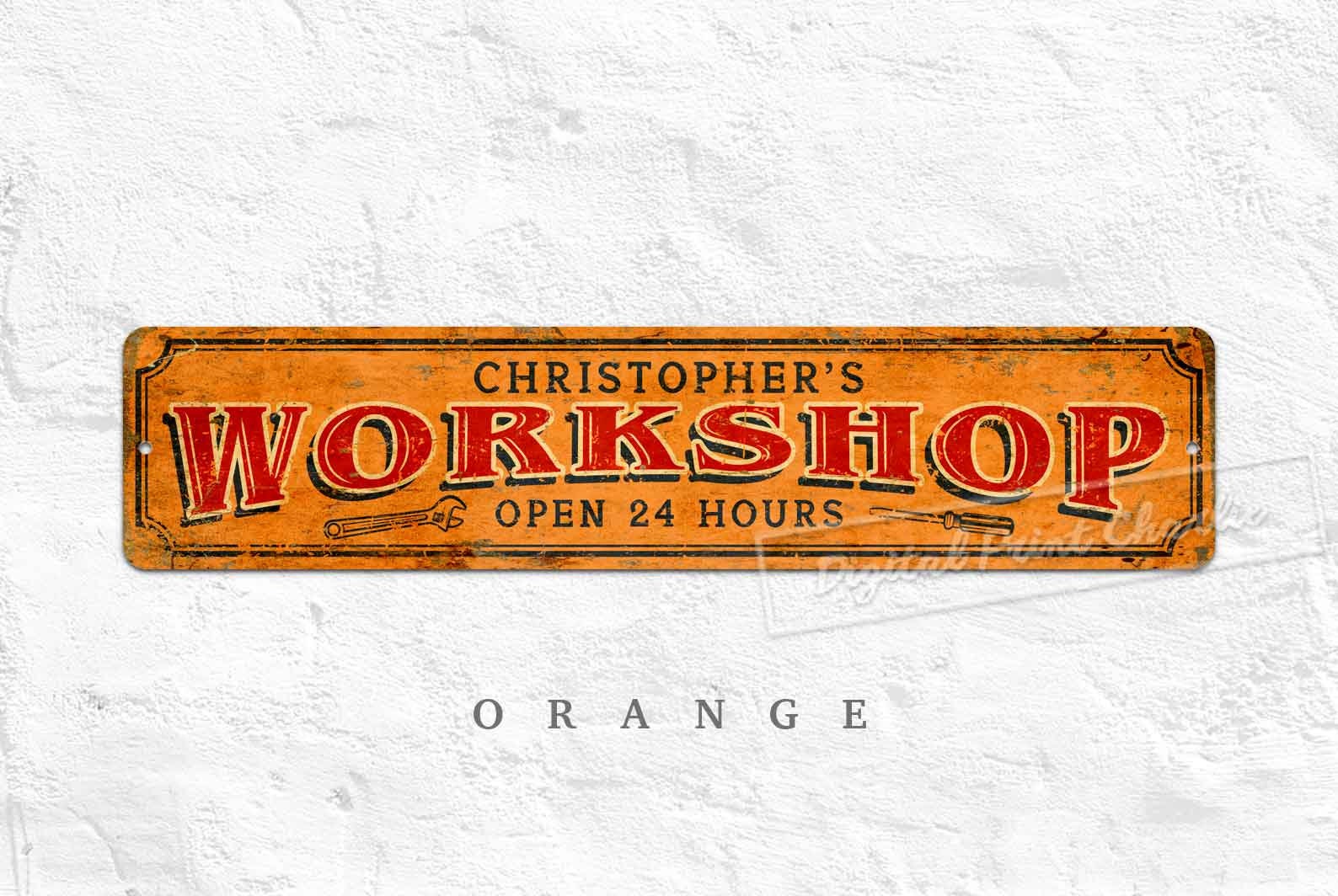 Workshop Sign Custom Metal Signs Garage Signs Welcome Sign - Etsy