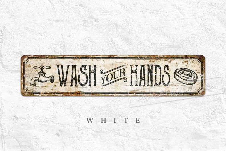 Washroom Sign Metal Sign Bathroom Sign Toilet Sign Wash - Etsy