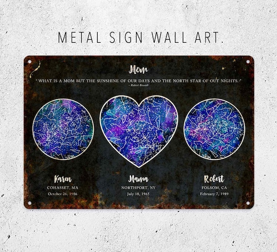 Star Map Metal Sign Night Sky Custom Sign Personalized - Etsy