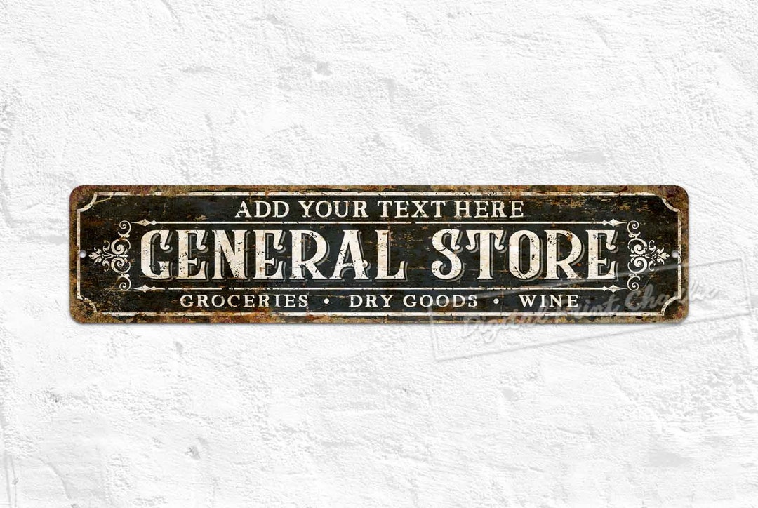 Custom General Store Sign, Groceries, Personalized Bar Sign - Etsy