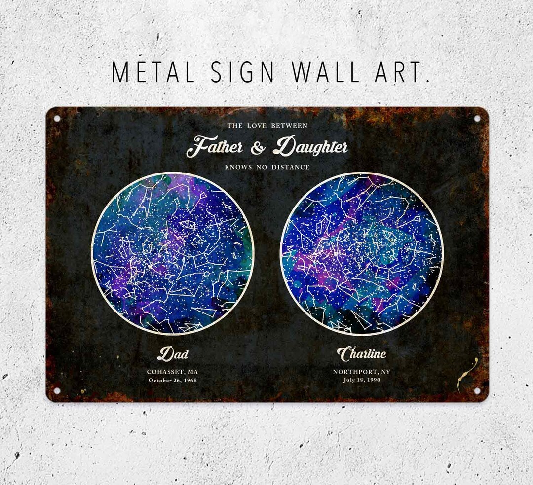 Custom Metal Sign, Night Sky, Star Map, Home Decor, Room Sign ...