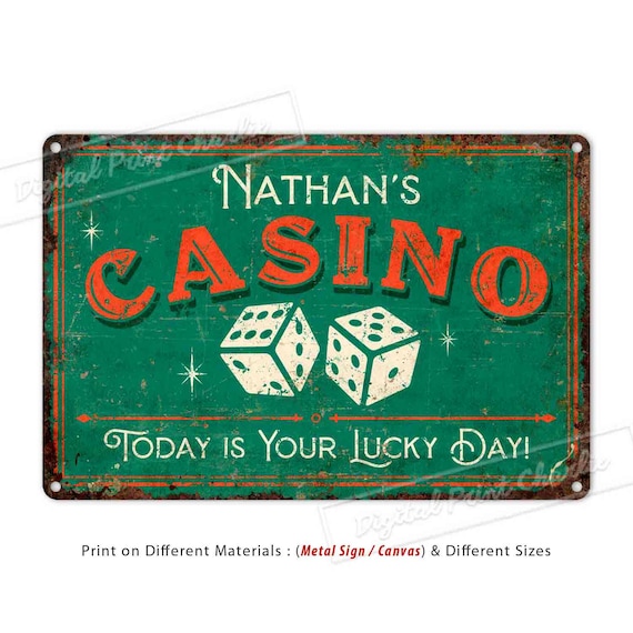Custom Bar Sign Casino Sign Game Room Decor Gambling - Etsy