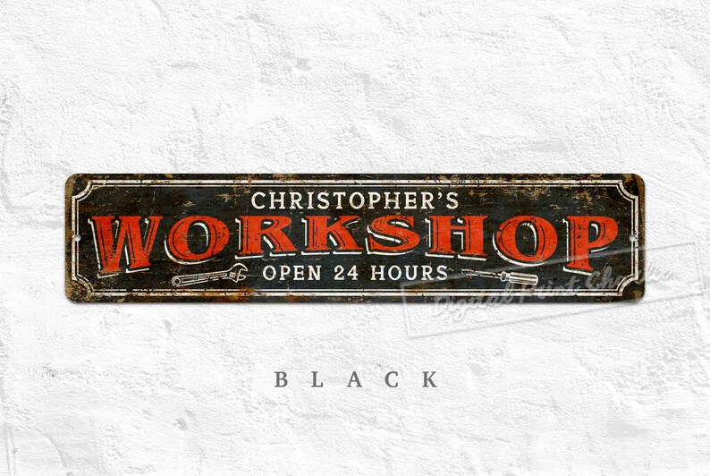 Workshop Sign Custom Metal Signs Garage Signs Welcome Sign | Etsy