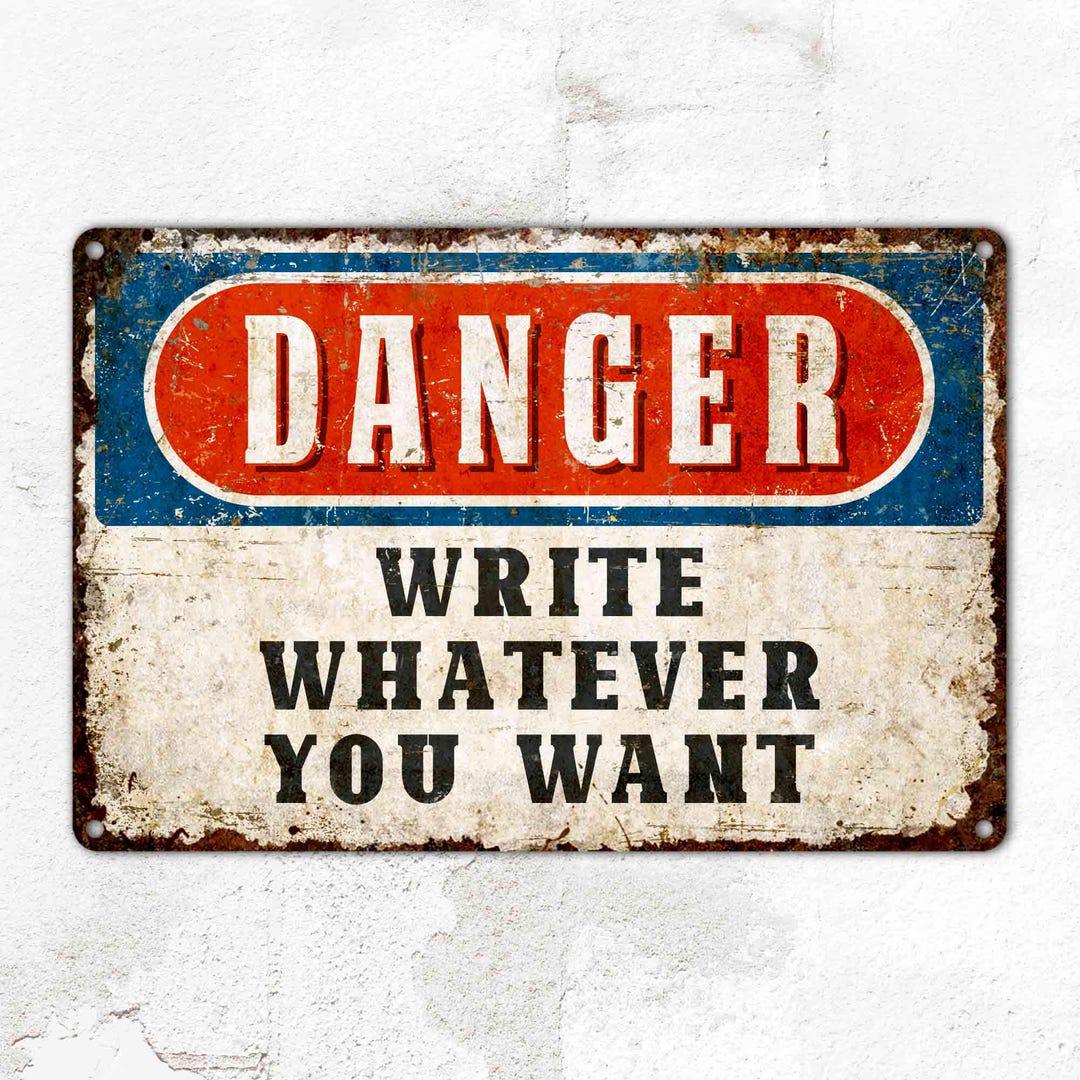 Custom Danger Metal Sign, Personalized Text, Outdoor Decor - Etsy Australia