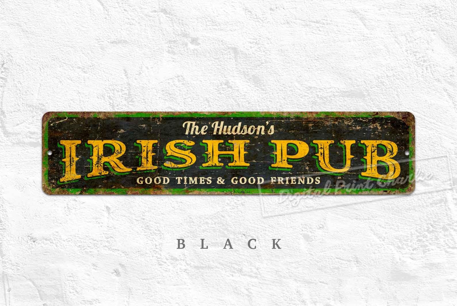 Irish Pub Sign Custom Metal Sign Bar Signs Lounge Decor | Etsy