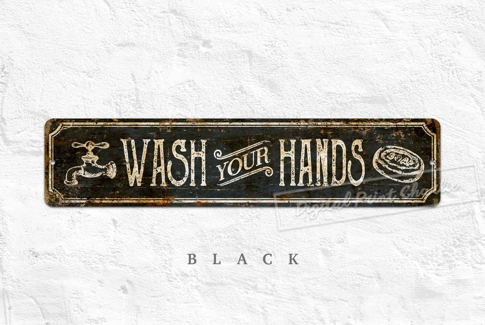 Washroom Sign Metal Sign Bathroom Sign Toilet Sign Wash - Etsy