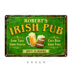 Bar Sign, Irish Pub Sign, Lounge Decor, Custom Metal Sign, Kitchen ...