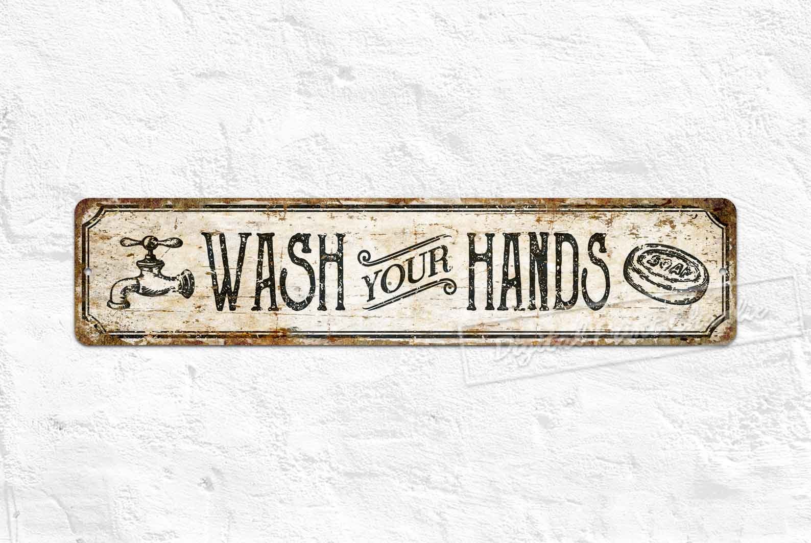 Washroom Sign Metal Sign Bathroom Sign Toilet Sign Wash - Etsy