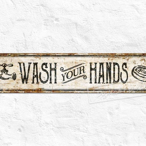 Washroom Sign Metal Sign Bathroom Sign Toilet Sign Wash - Etsy