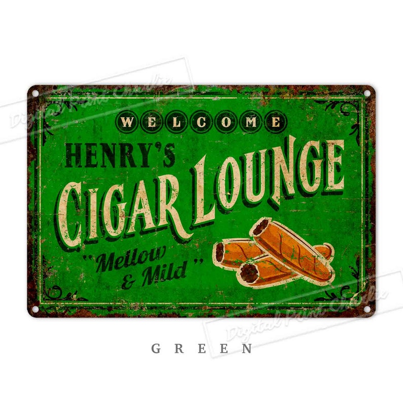 Cigar Lounge Sign Cigar Bar Sign Man Cave Pub Sign Custom - Etsy