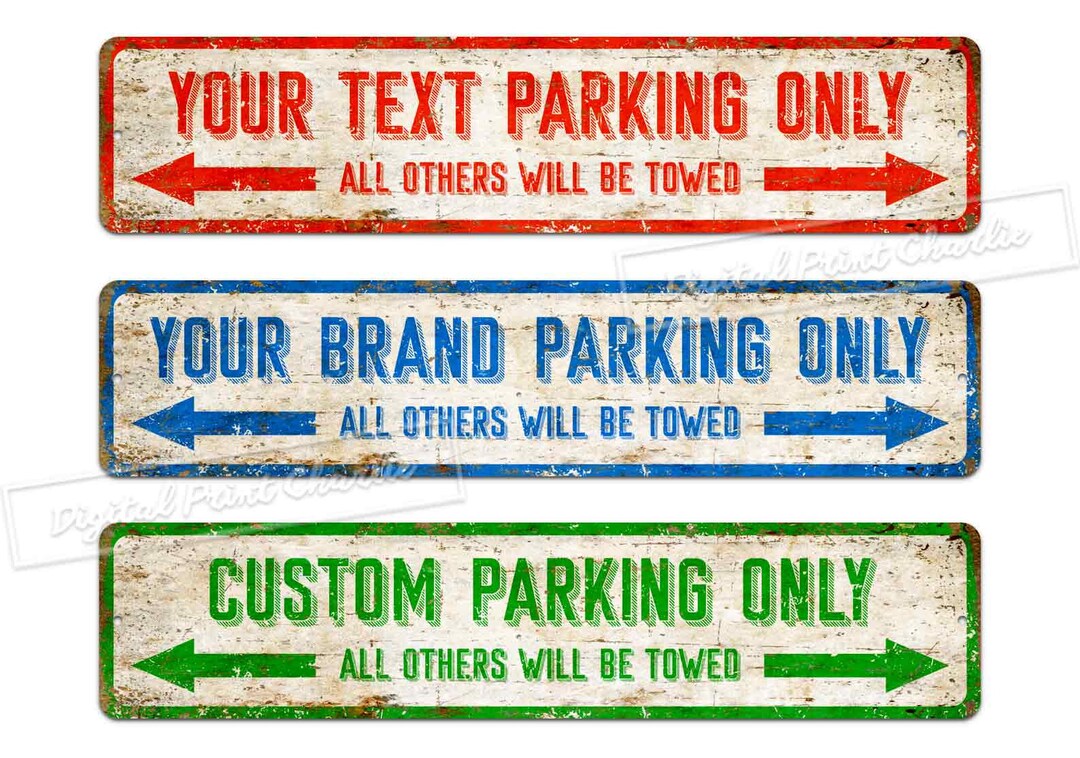 Car Park Signs, Parking Only Signs, Garage Signs, Yard Signs, Custom ...