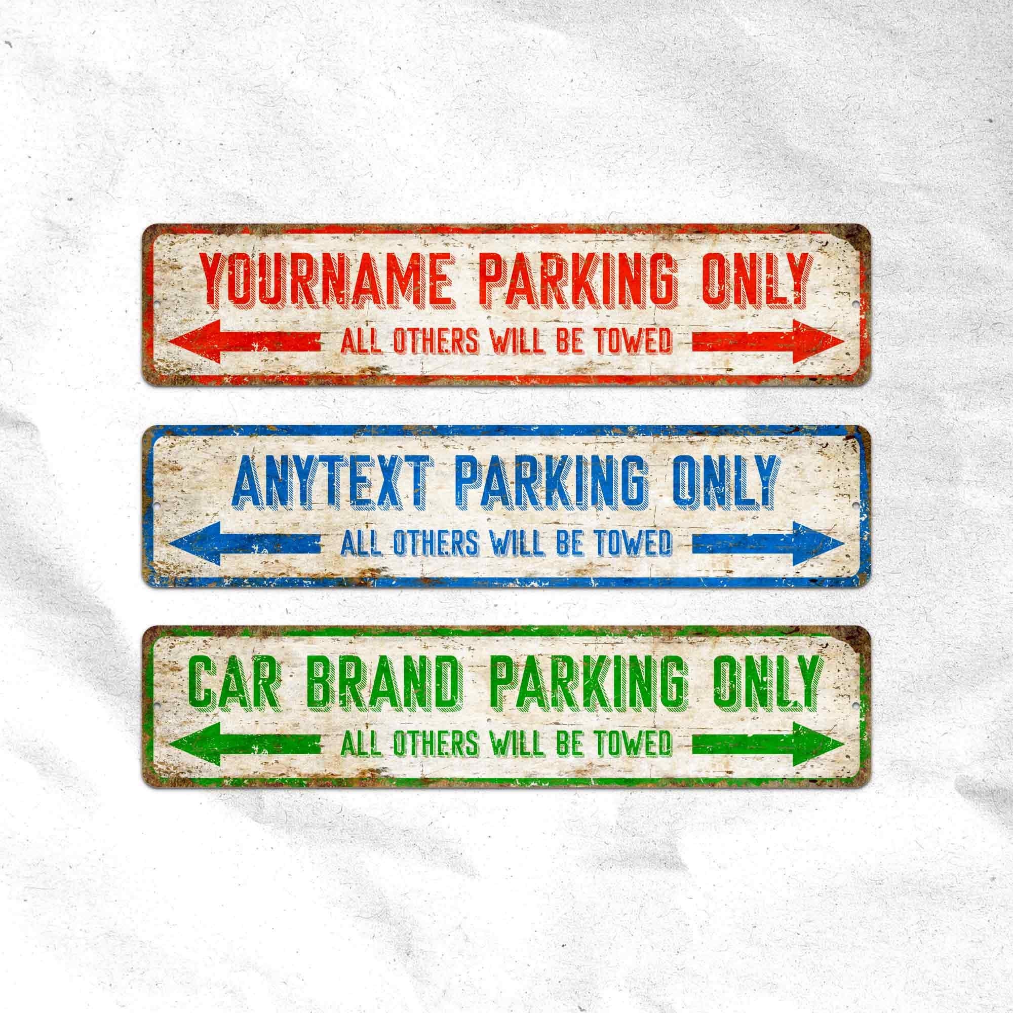 Custom Parking Only Sign, Rustic Home Decor, Garage or Yard Sign - Etsy