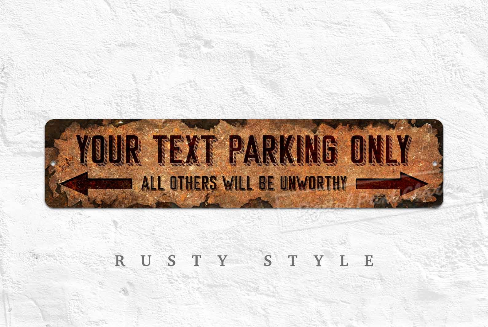 Custom Car Park Sign Parking Only Outdoor Sign Metal Wall | Etsy