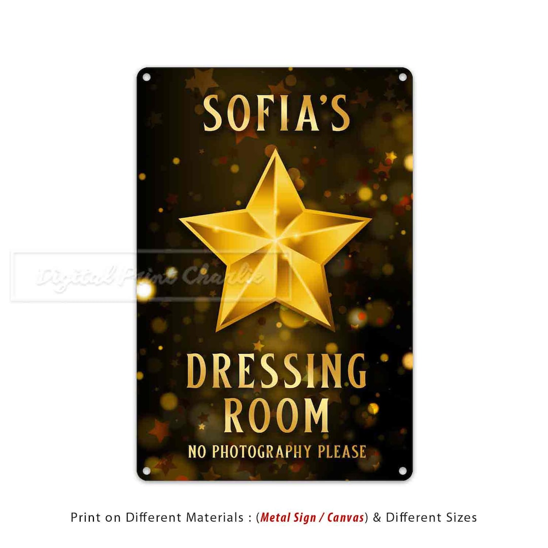 Custom Metal Sign, Room Sign, Dressing Room, Fitting Room, Personalized ...