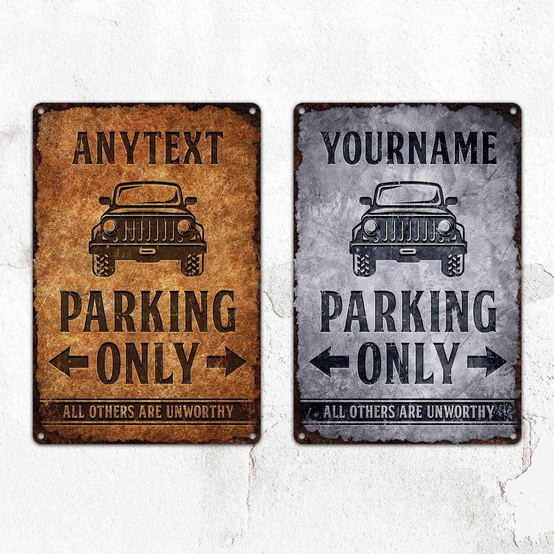Custom Garage Metal Sign, Personalized Car Parking Decor - Etsy