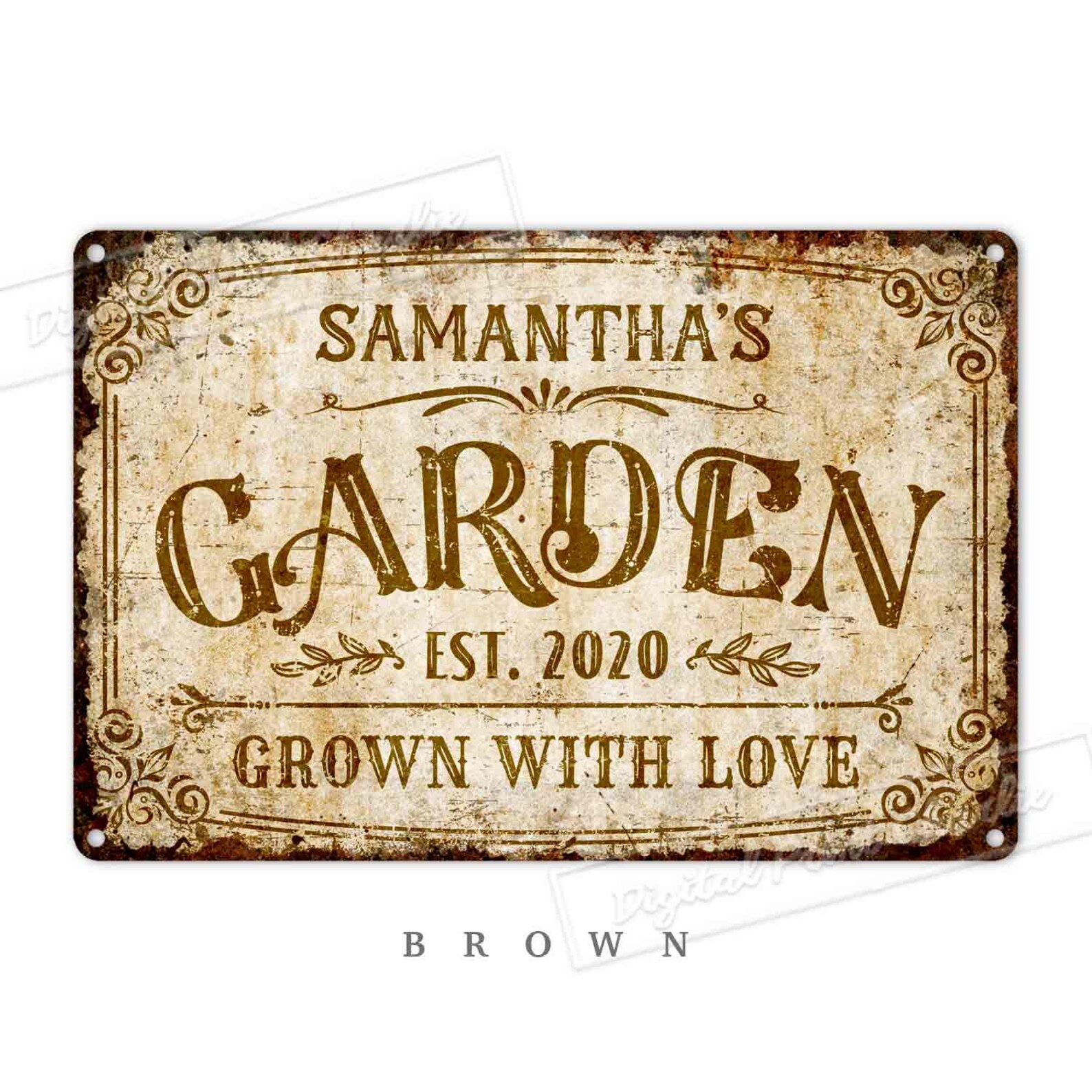 Custom Garden Sign Grown With Love Patio Sign Yard Sign - Etsy
