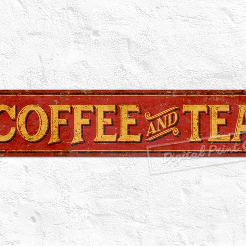 Coffee and Tea Wooden Coffee Bar Sign - Etsy