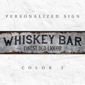 Personalized Rustic Metal Bar Sign – Custom Garage Wall Décor Gift - Etsy