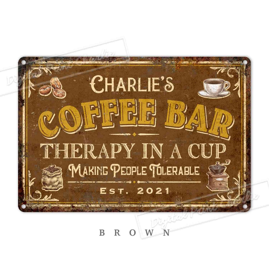 Coffee Bar Sign Cafe Sign Coffee Shop Decor Custom Metal - Etsy