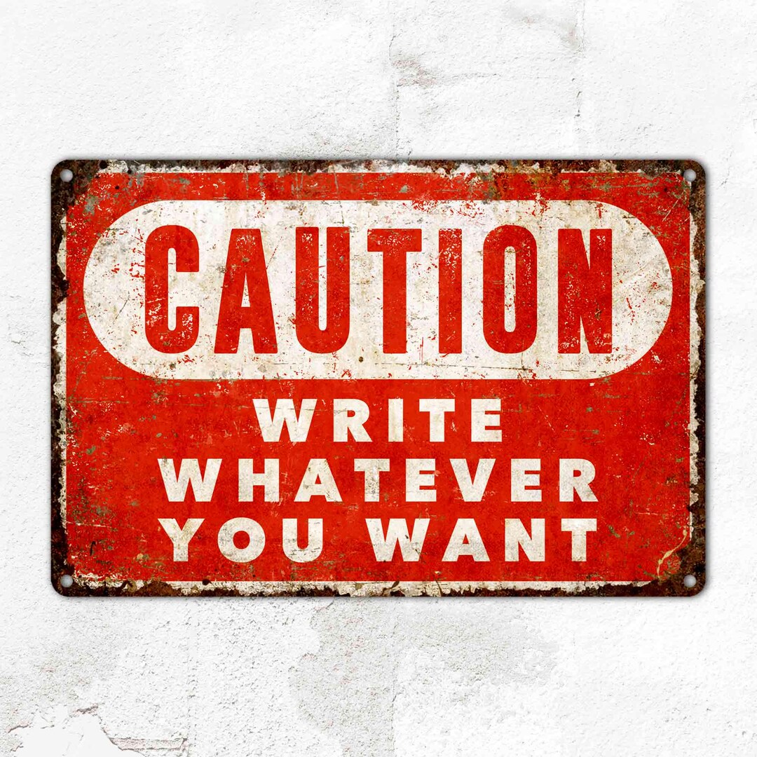 Custom Sign, Warning Sign, Caution Sign, Metal Sign, Personalized Gifts ...