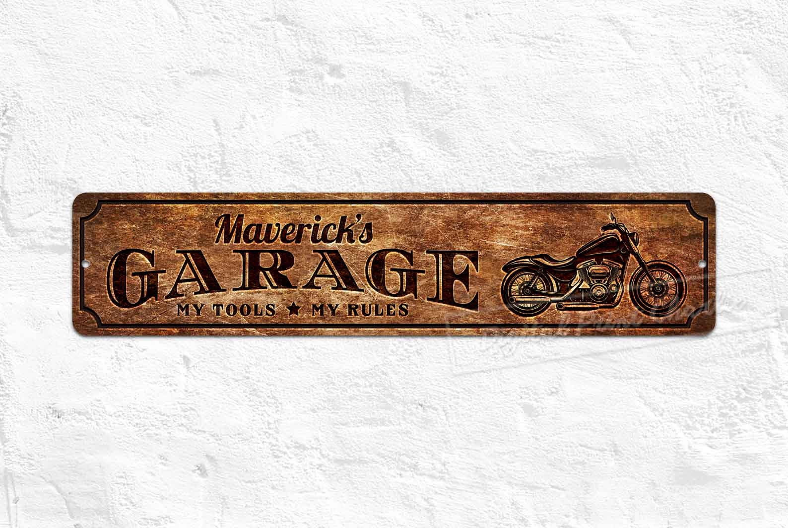 Custom Sign Motorcycle Sign Motorbike Decor Garage Sign - Etsy