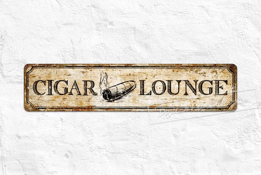 Cigar Lounge Sign, Metal Sign, Bar Sign, Pub Sign, Lounge Decor ...
