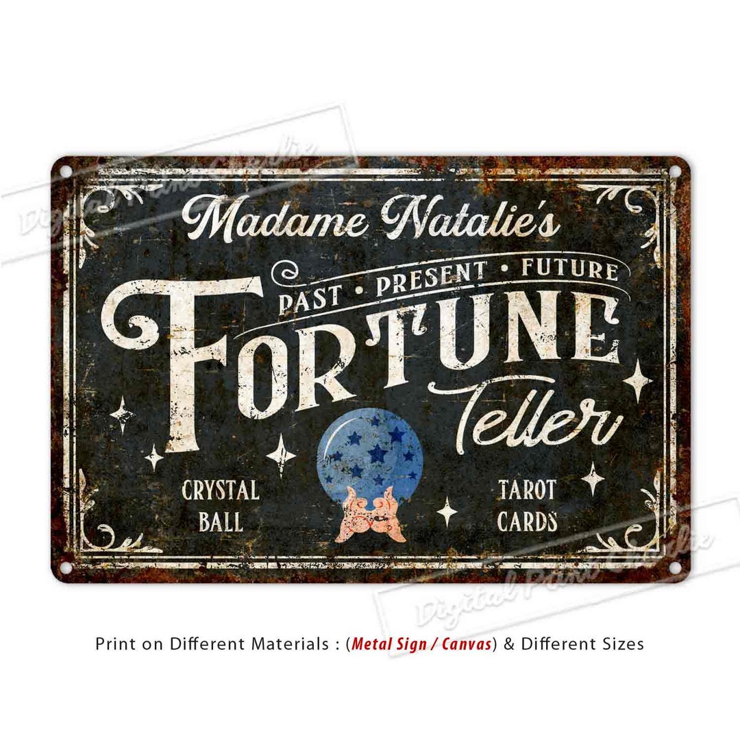 Fortune Teller Sign, Psychic Reader, Tarot Card, Halloween Decor ...