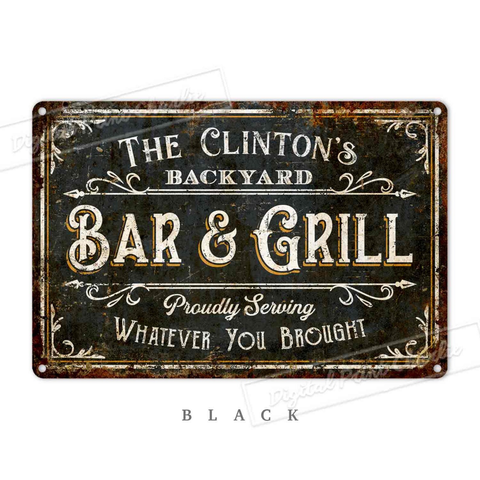 Custom Metal Sign Bar & Grill Sign Bar Sign Backyard Sign - Etsy