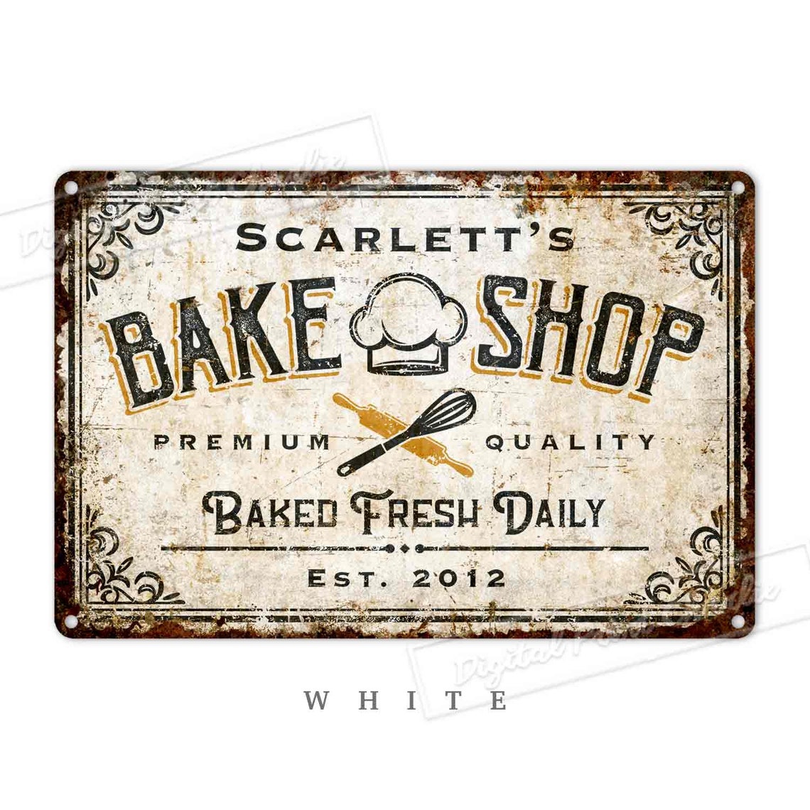 Bake Shop Sign Custom Kitchen Sign Baking Gifts Metal Sign - Etsy