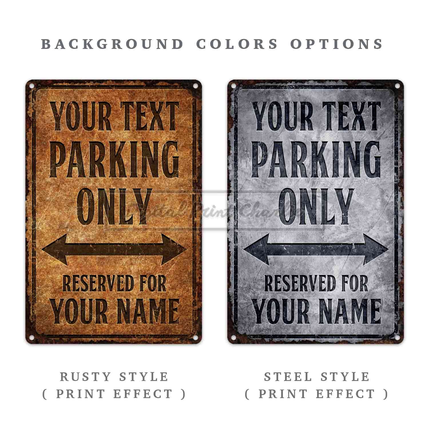 Custom Text, Parking Sign, Car Park Sign, Parking Only, Road Sign ...