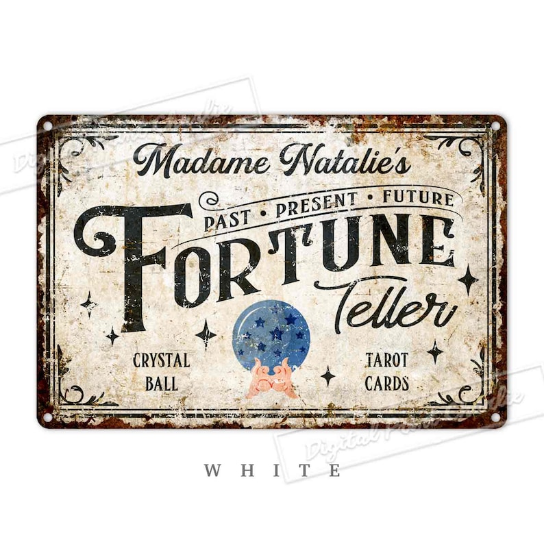 Fortune Teller Sign Psychic Reader Tarot Card Halloween - Etsy