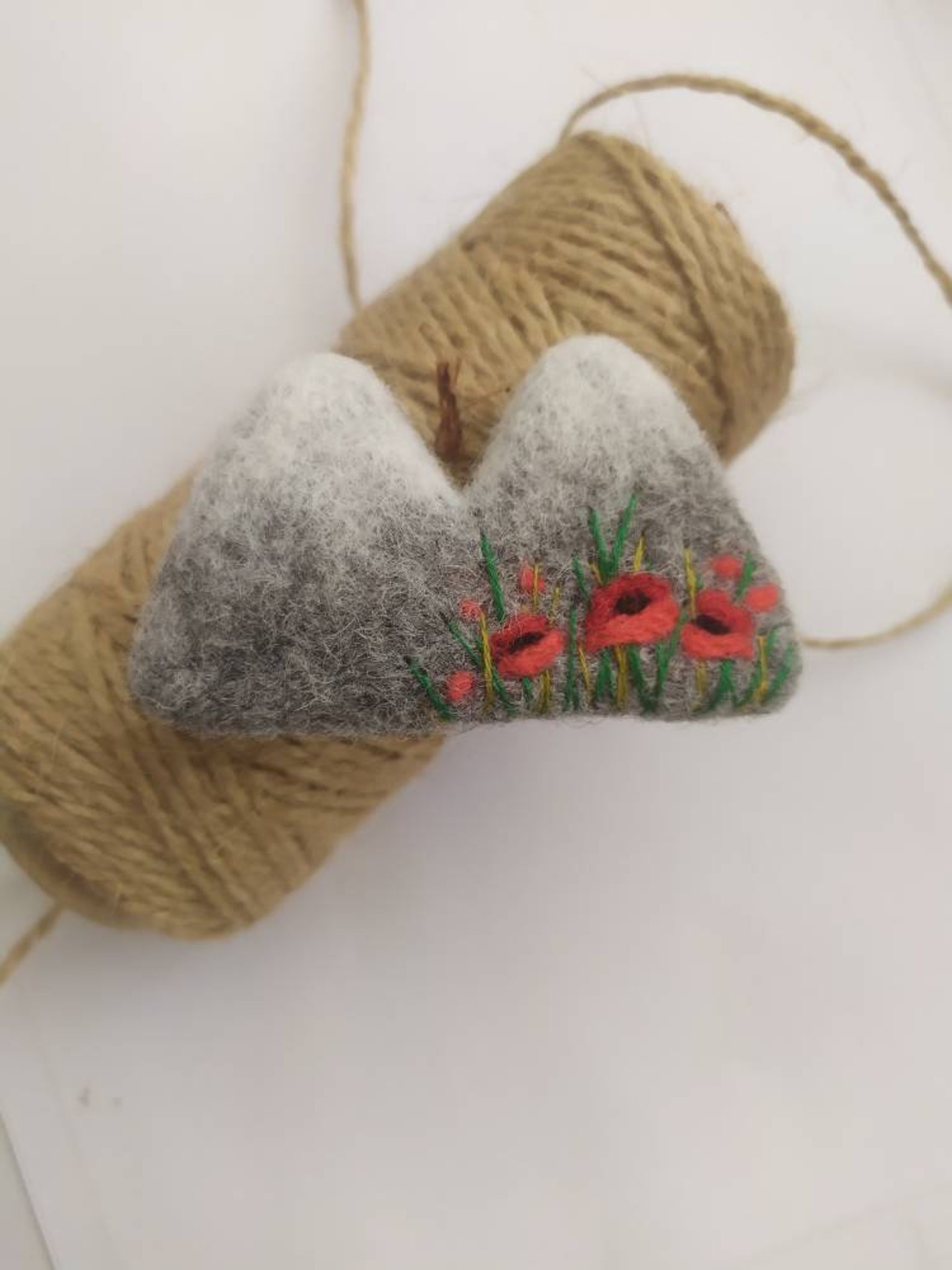 Best Friend Gift Jewelry Mountain Needle Felted Miniature Brooch ...