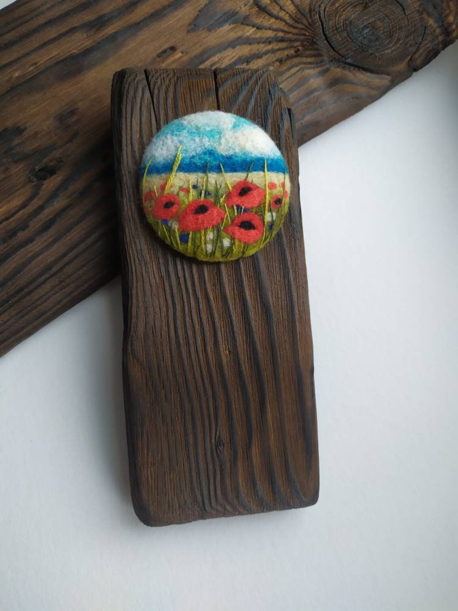 Wool Wall Decor Wood Decor Landscape Wall Design Nature Wall - Etsy
