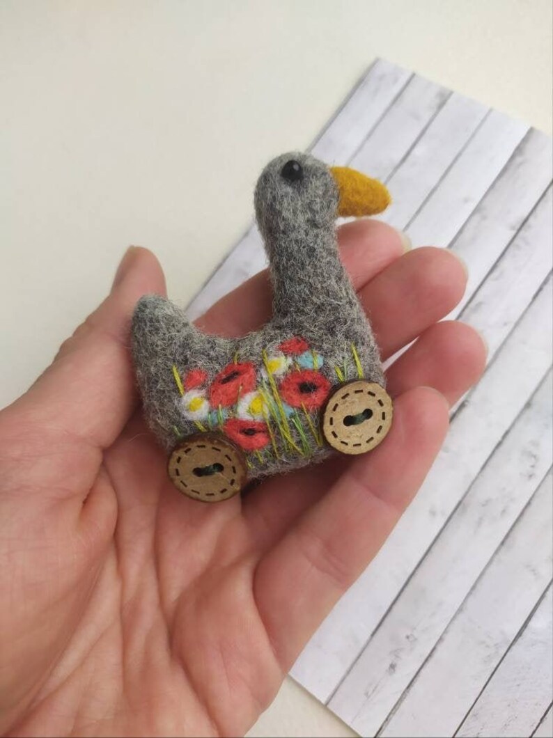 Needle Felted Duck Miniature Duck Easter Decor - Etsy