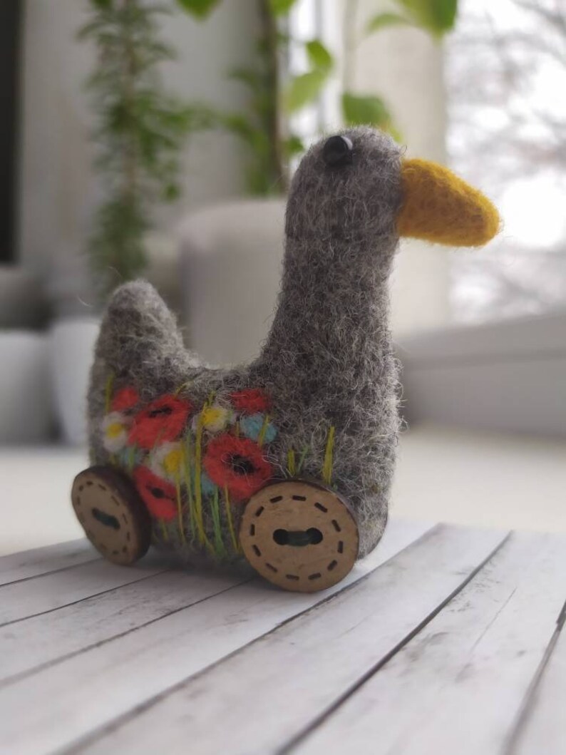 Needle Felted Duck Miniature Duck Easter Decor - Etsy