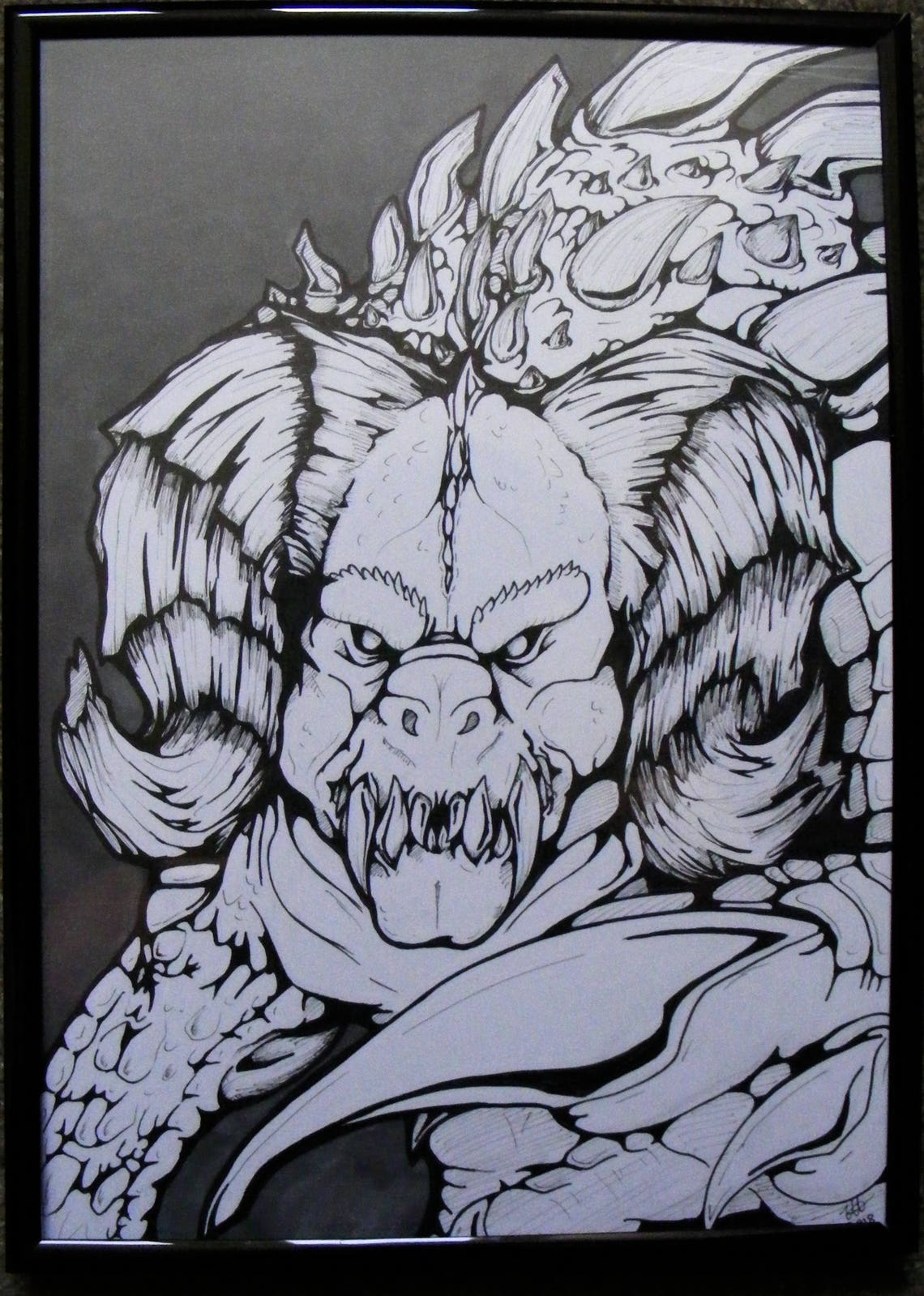 Fallout Deathclaw Original Ink Drawing - Etsy